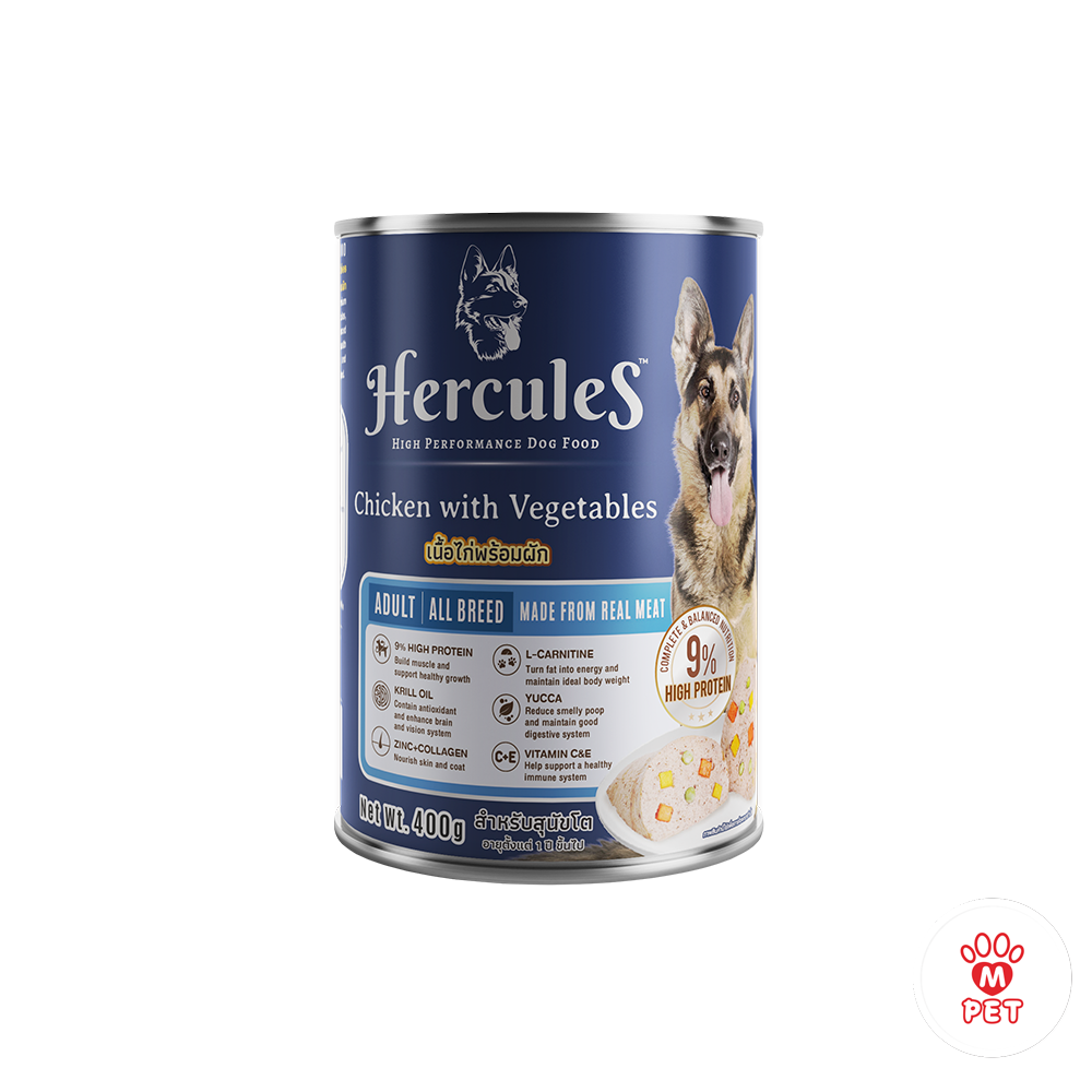 Manoon Pets Shop - Hercules Chicken meat flavor with Vegetables 400g.