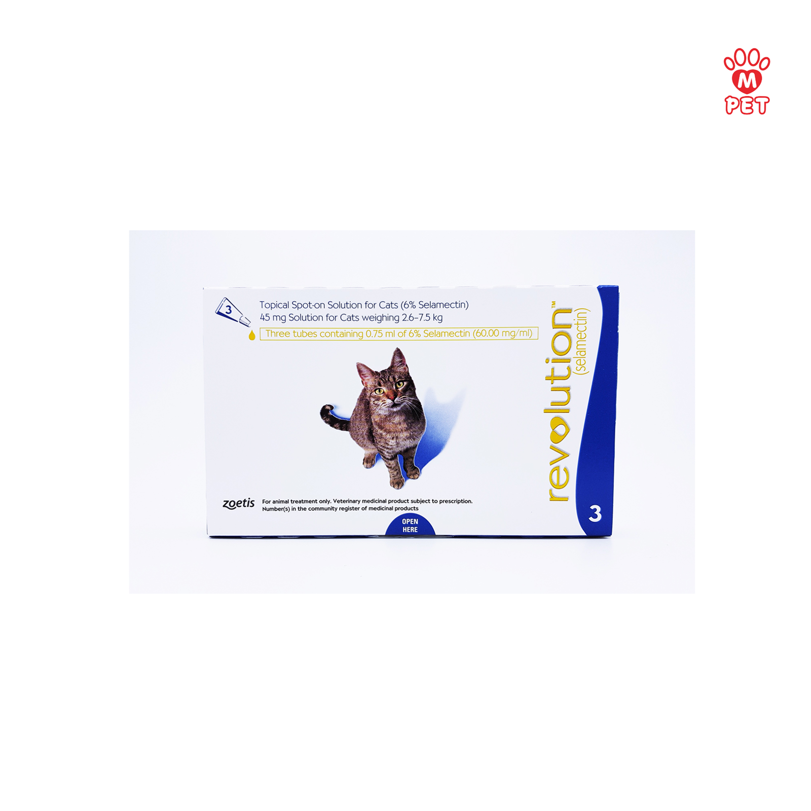 Manoon Pets Shop - Revolution เรฟโวลูชั่น 45 mg. Cat(น้ำเงิน)